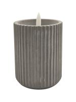 China Cement Round LED Candle 1 LED On-Off 8.1*8.1*10(11.8)Cm  315g for sale