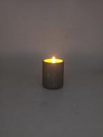 China Cement Round LED Candle 1 LED On-Off 8.1*8.1*10(11.8)Cm  315g for sale