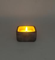 China Christmas Halloween Cement Square LED Candle Light 10.2*10.2*5.3(6.2)Cm for sale