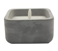 China Christmas Halloween Cement Square LED Candle Light 10.2*10.2*5.3(6.2)Cm for sale