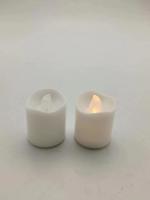 China Blazing LEDz 2PK LED White Votive Candle Yellow Flickering Flame CR2032 Battery Included for sale