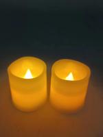 China Blazing LEDz 2PK LED White Votive Candle Yellow Flickering Flame CR2032 Battery Included for sale