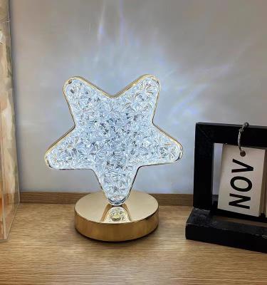 China Battery Powered Night Light Starry Touch Ambient Rechargeable Table Lamp 3.7V 1200mA for sale