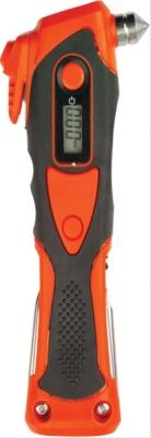 China 7 In 1 Multifunction Auto Tool Tire Pressure Gauge Warning Light Siren Hammer Safe Belt Knife Flashlight Screwdriver for sale
