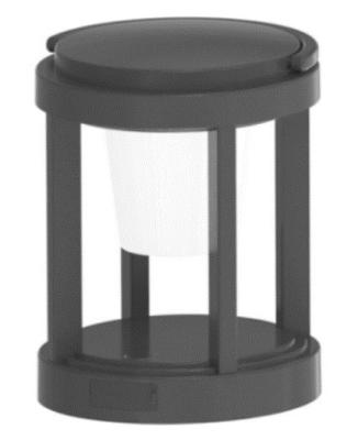 China Solar Powered LED Light Warm White ABS PC With Polycrystalline Silicon Panel 300lm 18650 Battery for sale