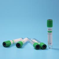 China Disposable Vacuum Lithium / Sodium Heparin Blood Collection Tube with Green Top for sale