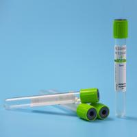 China Disposable Vacuum Lithium / Sodium Heparin Blood Collection Tube with Green Top for sale