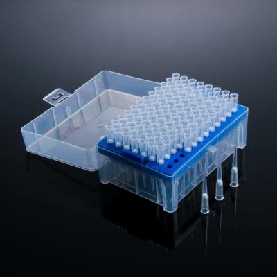 China 100ul Filter Pipette Tips , Low Retention Laboratory Safety Tips for sale