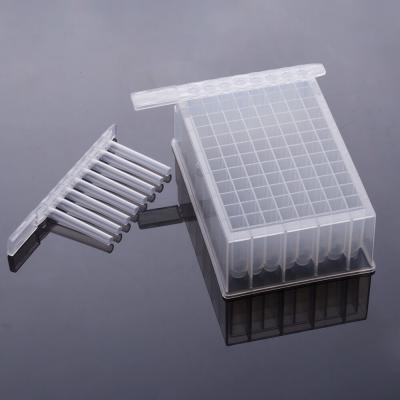 China 2.2ml 96 Well Skirted Pcr Plates 8 strip Magnetic Rod Sleeve for sale