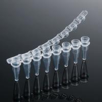 China Clear / White PCR Reaction Tube , PP 8 Well Strip Tubes Lab Use for sale