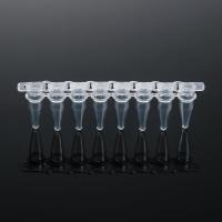 China Clear / White PCR Reaction Tube , PP 8 Well Strip Tubes Lab Use for sale