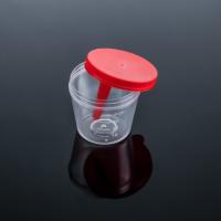 China Transparent Disposable Specimen Container , 90ml Sterile Urine Cup for sale