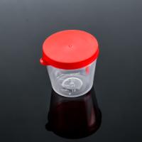 China Transparent Disposable Specimen Container , 90ml Sterile Urine Cup for sale