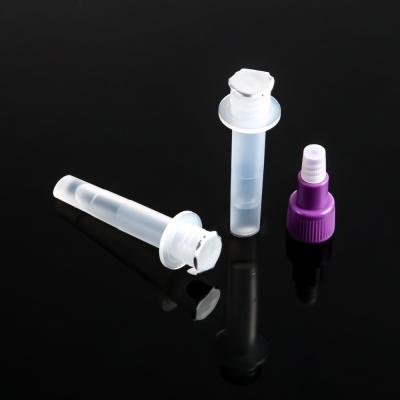 China Antigen PP Plastic Extraction Tube 7X80mm Aluminum Seal Film foil with Dropper for sale