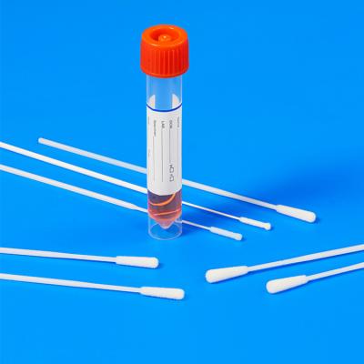 China HUAREE Transport Medium DNA Sample Kit 10ml Tube with Nylon Sponge Nasal Swab for sale