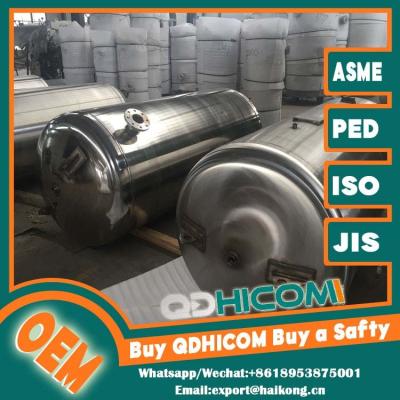 China Corrosion Free Horizontal Air Compressor Receiver Tank SS For Coastal Power Stations for sale
