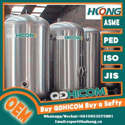 China Pressure Equalizer Compressor Air Receiver Tank SS304 Vertical Medical Gas Tank for sale