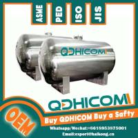 China Efficient Pressure Buffer Horizontal Compressed Air Tank Mirror Polished Stainless Steel for sale