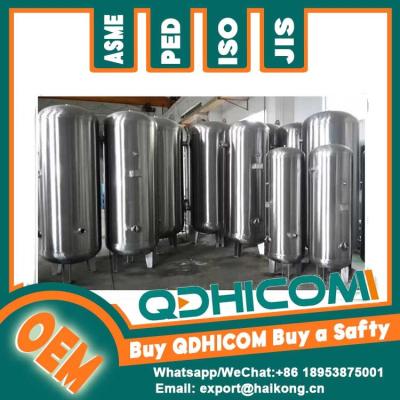 China Rust Resistant Air Pressure Vessel SS304 Shell Vertical Compressed Air Tank 4m3 for sale
