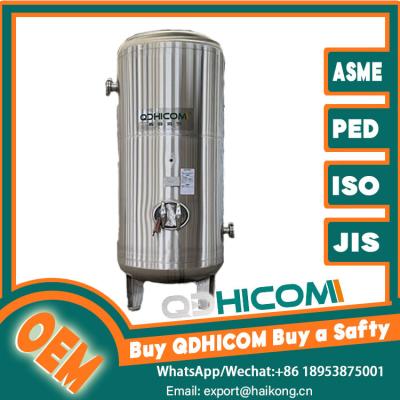 China 1Mpa Stainless Steel Compressor Air Receiver Tank Vertical For Oil Free Air Systems for sale