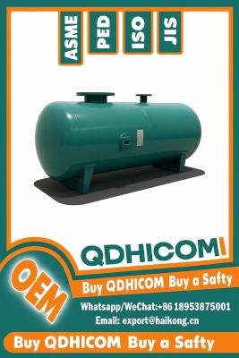 China Sanitary Distribution Air Compressed Air Receiver Tanks Horizontal Tank PED Certified for sale