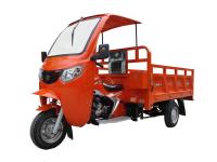 China Orange 200cc 250cc Three Wheel Cargo Motorcycle with Driver Cabin - 1000kg Load Capacity & 65km/h Speed for sale