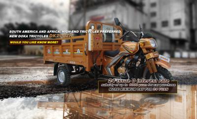 China 200CC Gasoline Four-Stroke 3 Wheel Cargo Motorcycle with 1500kg Load Capacity and 65km/h Speed for sale