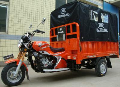 China 200CC Cargo Tricycle Delivery Van with 1500kg Load Capacity and 65km/h Speed - Water-Cooled Engine with Rear Canvas Cover for sale
