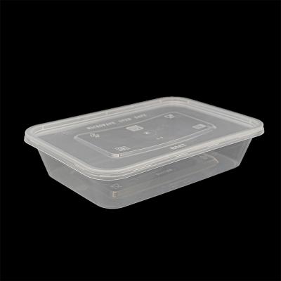 China Disposable Transparent PP Lunch Box Stackable Snack And Fruit Plastic Rectangular Box for sale