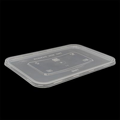 China Custom Size Color Rectangular Plastic Top Cap Transparent For Square Deli Containers for sale