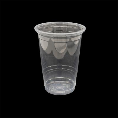 China OEM Logo Lightweight Clear PP Disposable Cup Plastic Glass For Hot And Cold Beverages for sale