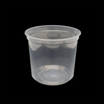 China Multi Purpose Disposable Plastic Drinking Cups Round Shape Plastic Deli Container for sale
