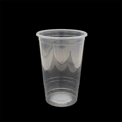 China Stackable Leak Proof PP Plastic Cup Disposable Cold Drink Boba Tea Cups for sale