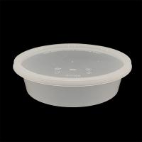 China Customized Logo Stackable PP Round Container Hard Plastic Lunch Box For Snack for sale