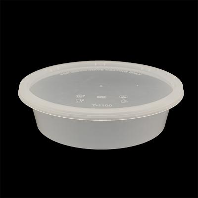 China Customized Logo Stackable PP Round Container Hard Plastic Lunch Box For Snack for sale