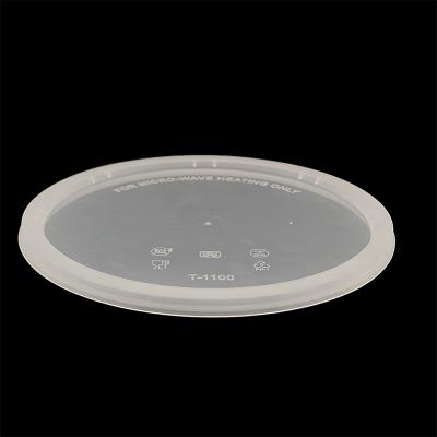 China Customized Size Convenient Plastic Container Lid Round Shape For Takeout Packaging for sale
