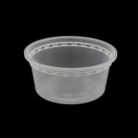 China Customized PP Plastic Sandwich Lunch Box With Snap On Lid Round Shape for sale