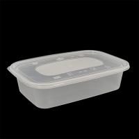 China 520ml Snap On Lid PP Rectangular Container Plastic Food Packaging Box For Sandwich for sale