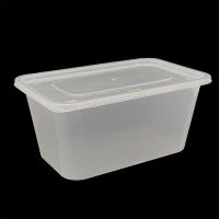China Lightweight PP Rectangle Plastic Food Containers Stackable Disposable Lunch Box OEM for sale