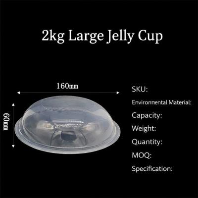 China OEM ODM 2kg Large PP Jelly Cup Food Grade Plastic Food Container For Cake Dessert for sale