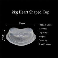 China 2kg Heart Shaped Plastic Jelly Jars Food Grade Custom Size Plastic Cake Containers for sale