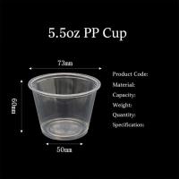 China Eco Friendly 5.5oz PP Plastic Containers Food Grade Plastic Container For Sauce Dessert for sale