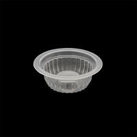 China Private Label 25g PP Sauce Cup Clear Plastic Syrup Container Ribbed Body Design for sale