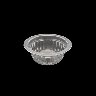 China Private Label 25g PP Sauce Cup Clear Plastic Syrup Container Ribbed Body Design for sale