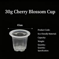 China OEM Custom 30G PP Food Container Cherry Blossom Plastic Packaging Cup for sale