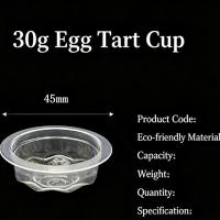 China Custom 30g Disposable PP Egg Tart Cup Plastic Baking Cup For Oven and Air Fryer for sale