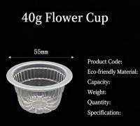 China 40g PP Flower Cup Food Grade Disposable Dessert Containers OEM Logo Printing for sale