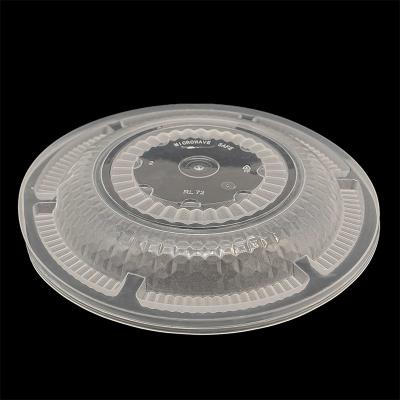 China 216mm Disposable Plastic Lid Round Microwave Safe Takeaway Food Container Lid for sale