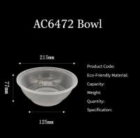 China OEM Size PP Round Container Disposable PP Plastic Bowl For Takeaway Packaging for sale