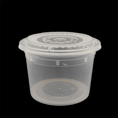 China OEM ODM Disposable PP Food Containers Clear Food Tub Takeaway With Lid for sale
